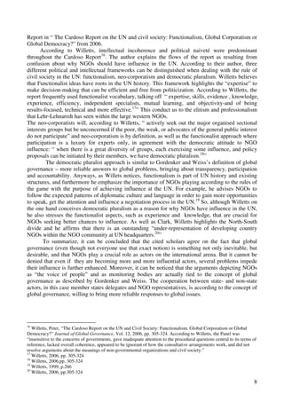 NGO Global Governance and the UN | PDF