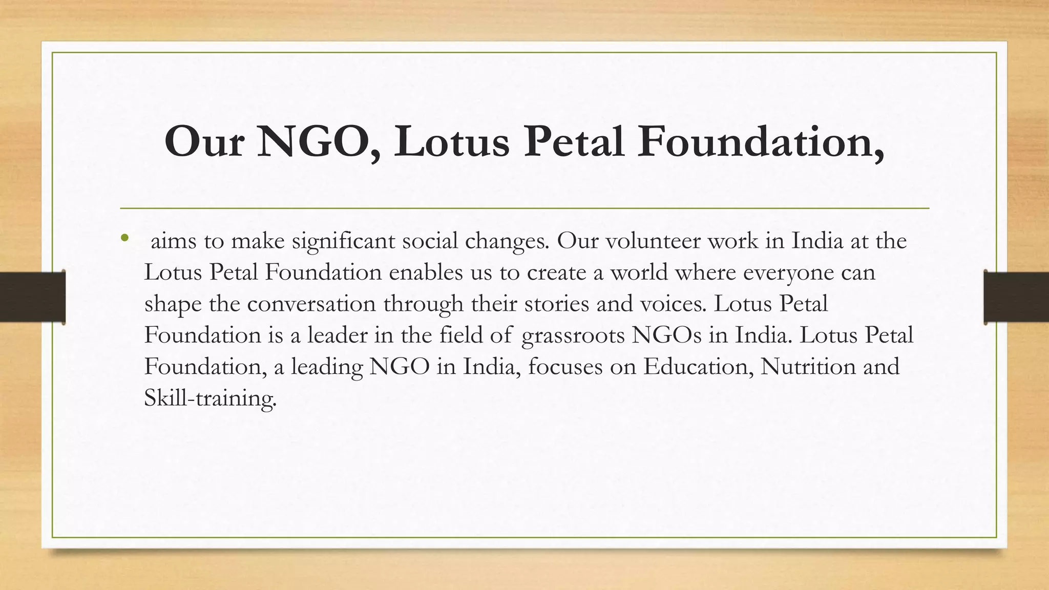 NGOs in India, Non Profit Organization India.pptx | Non-Profit Organizations | Industries