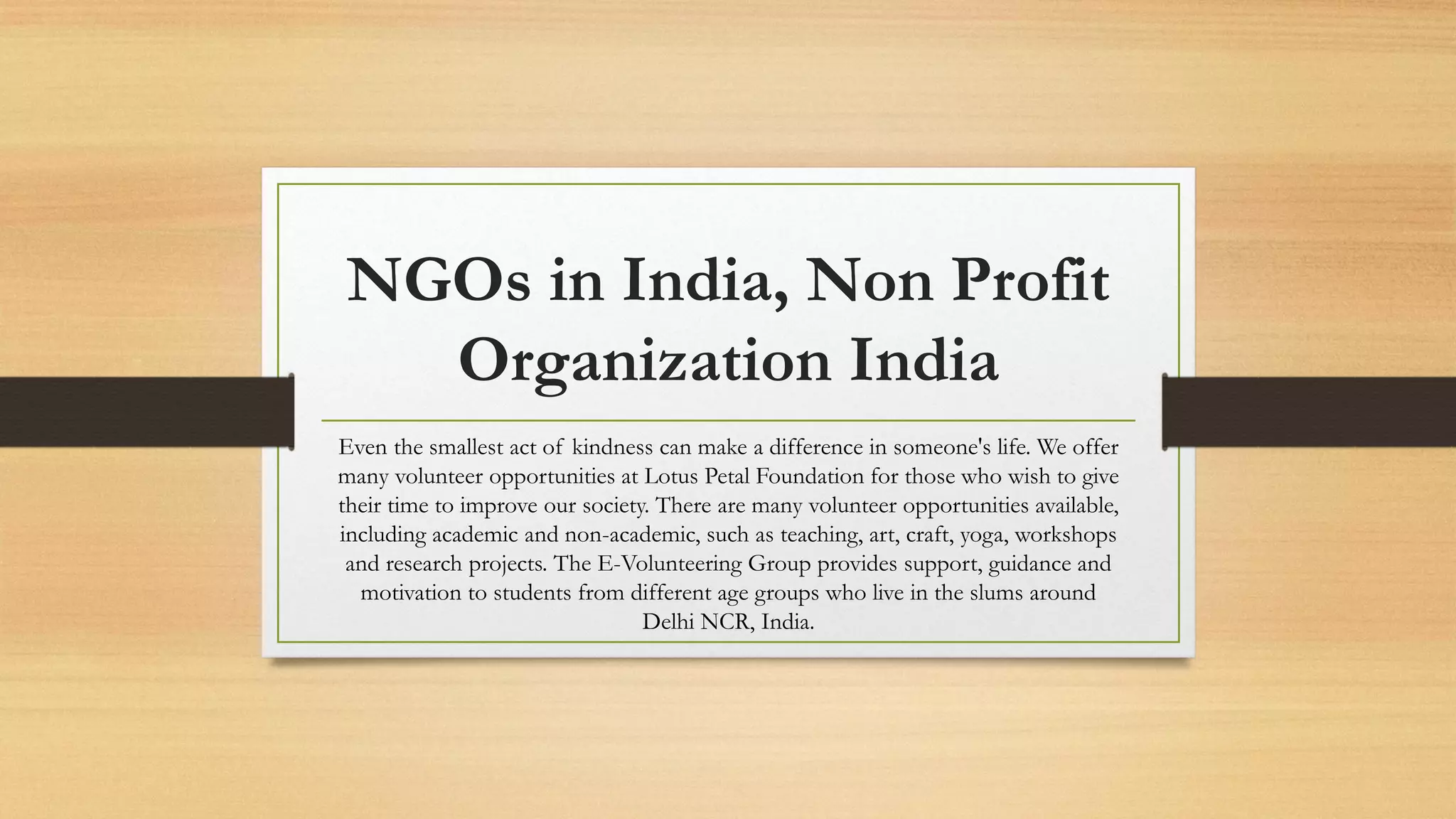 NGOs in India, Non Profit Organization India.pdf