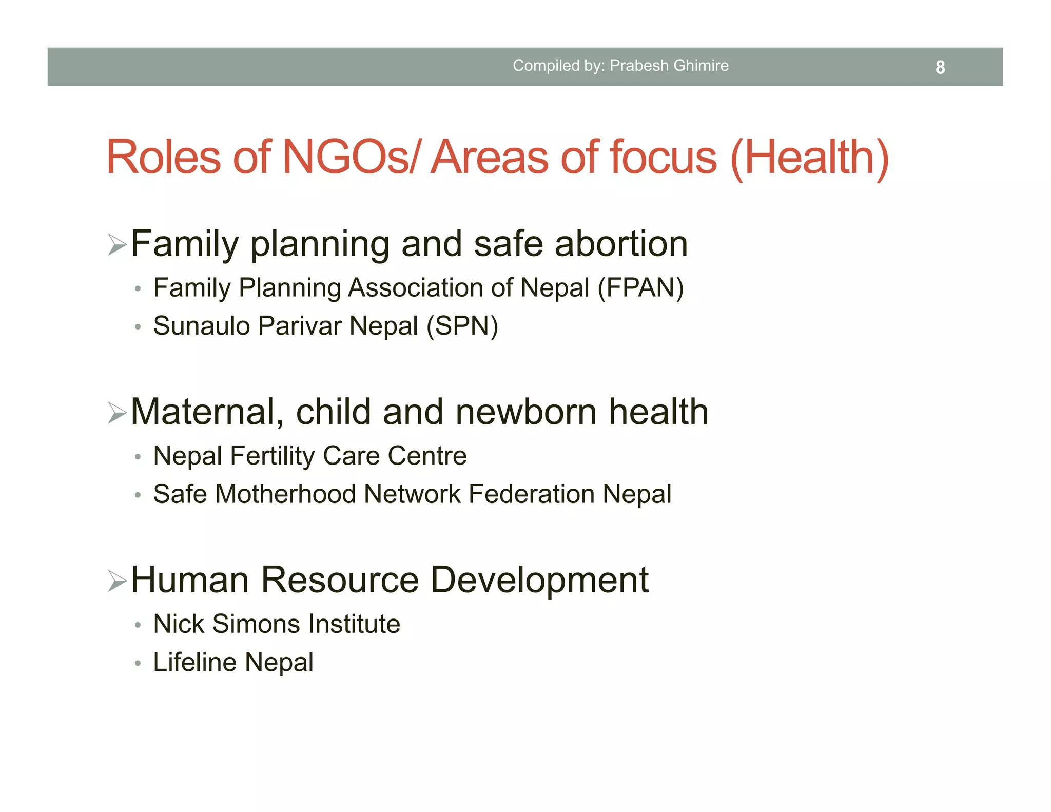 Non Government Organizations (NGOs) in Nepal | PDF