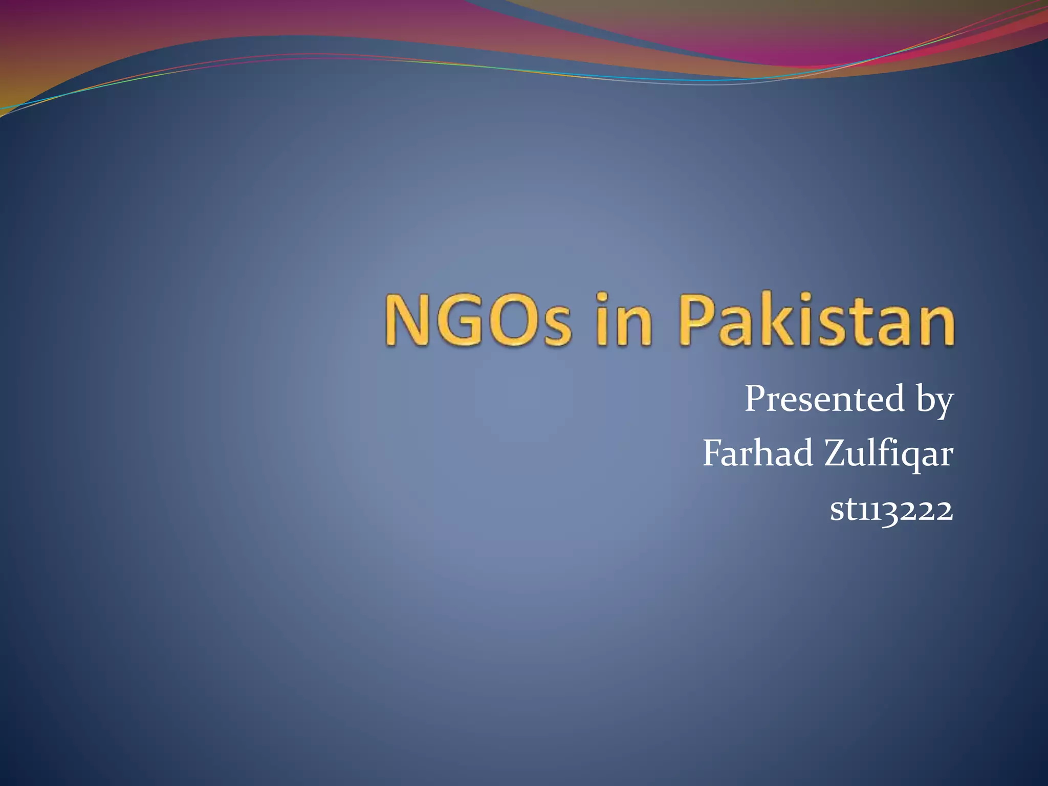 NGOs in Pakistan | PPT
