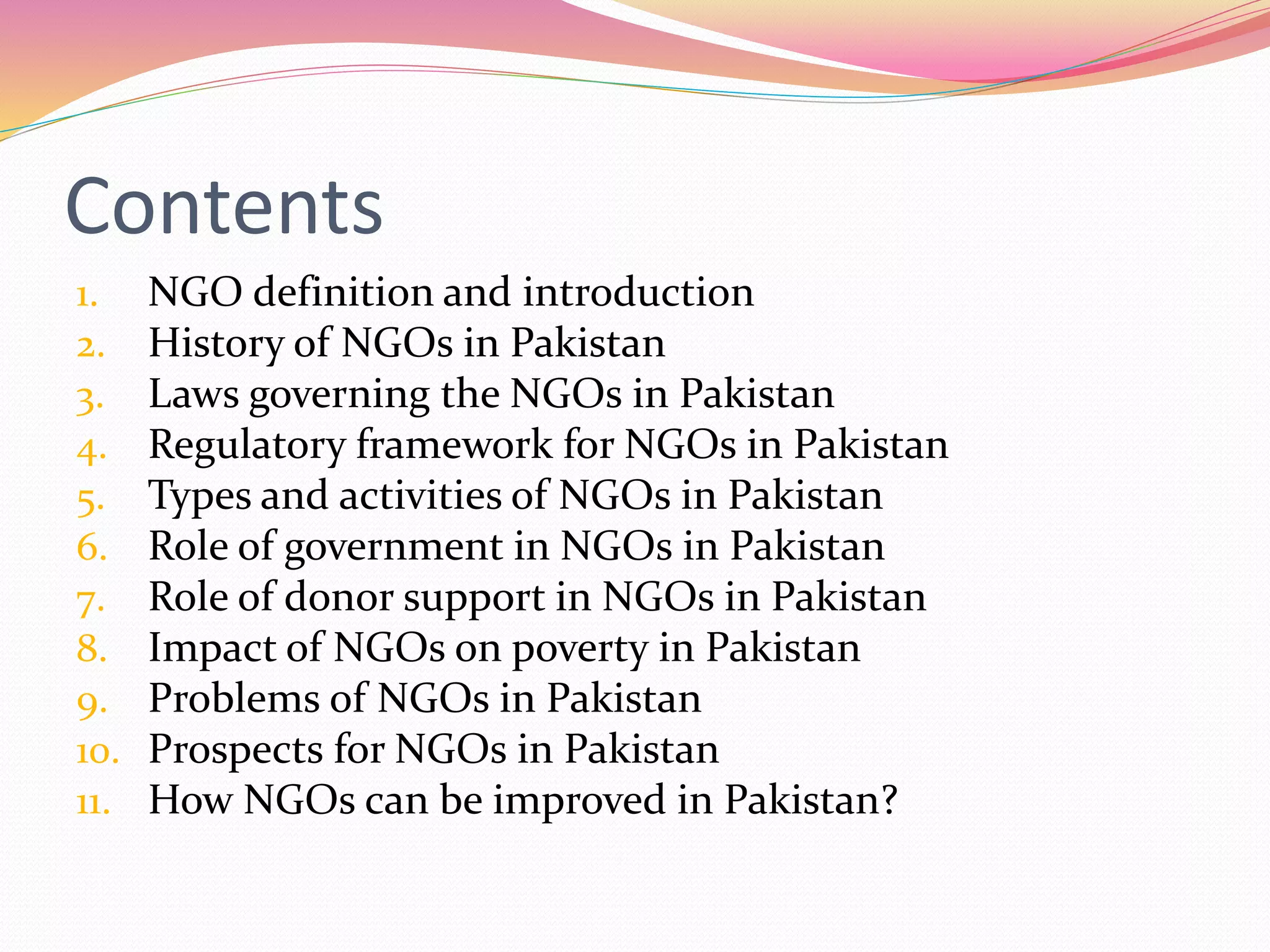 NGOs in Pakistan | PPT