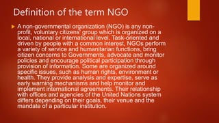 Ngos presentaiton | PPT