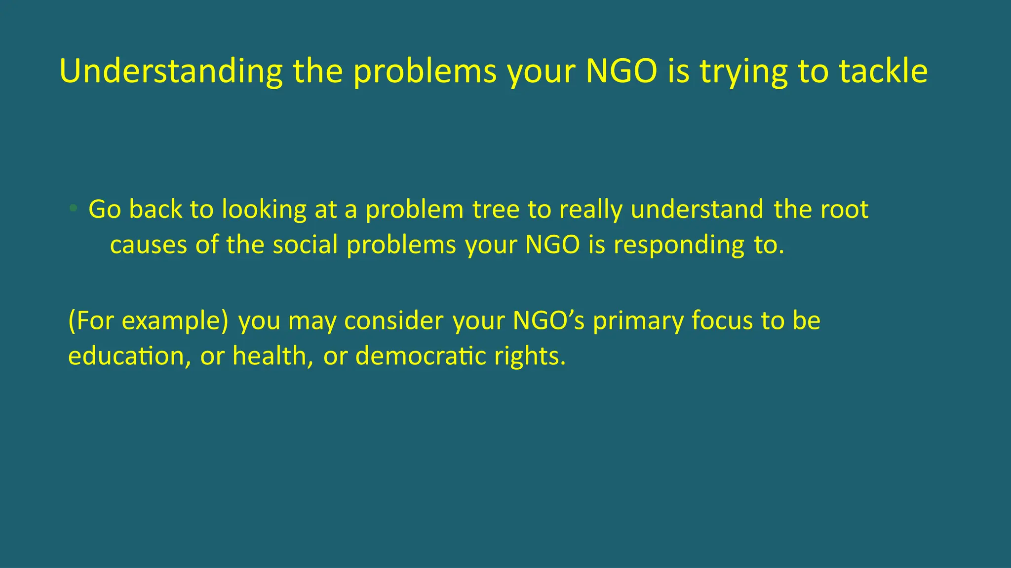 NGO strategic planning learning materials | PPTX