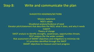 NGO strategic planning learning materials | PPTX