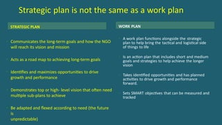 NGO strategic planning learning materials | PPTX