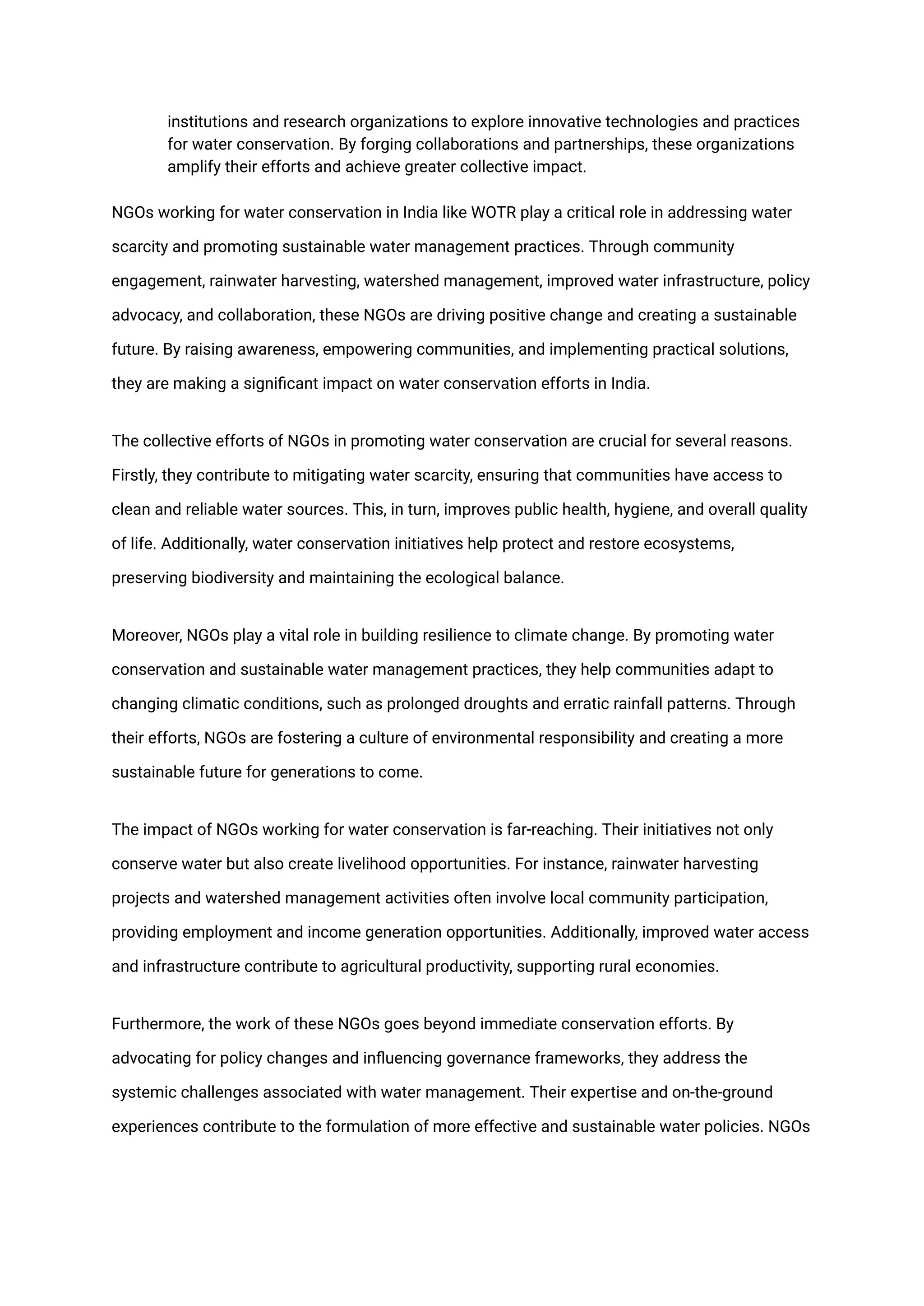 NGOs Working For Water Conservation in India_ Towards Sustainable ...