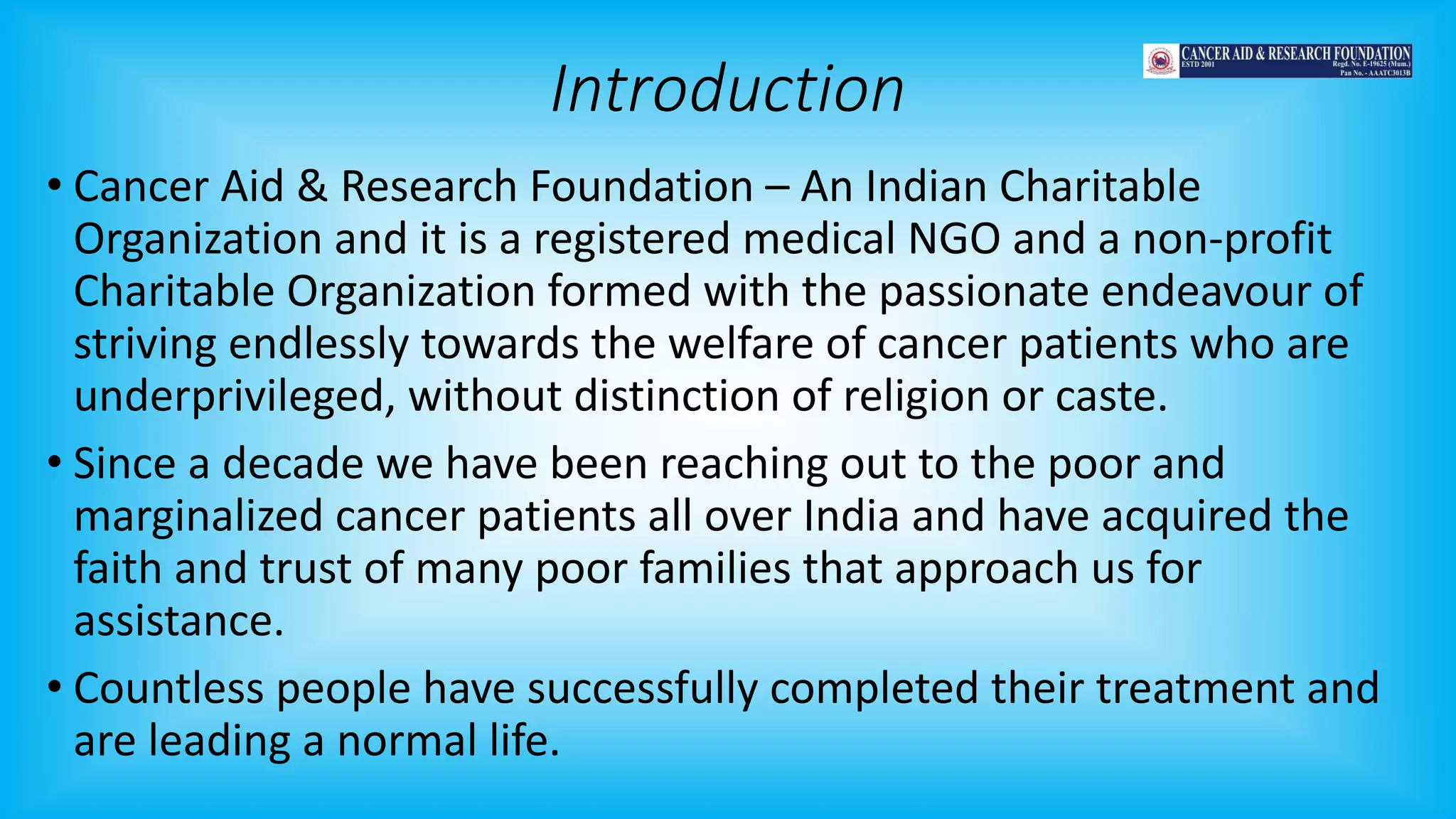 Ngo working for cancer patients | PDF