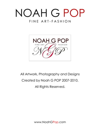 Noah G POP 2010: Fine Art-Fashion Look Book | PDF