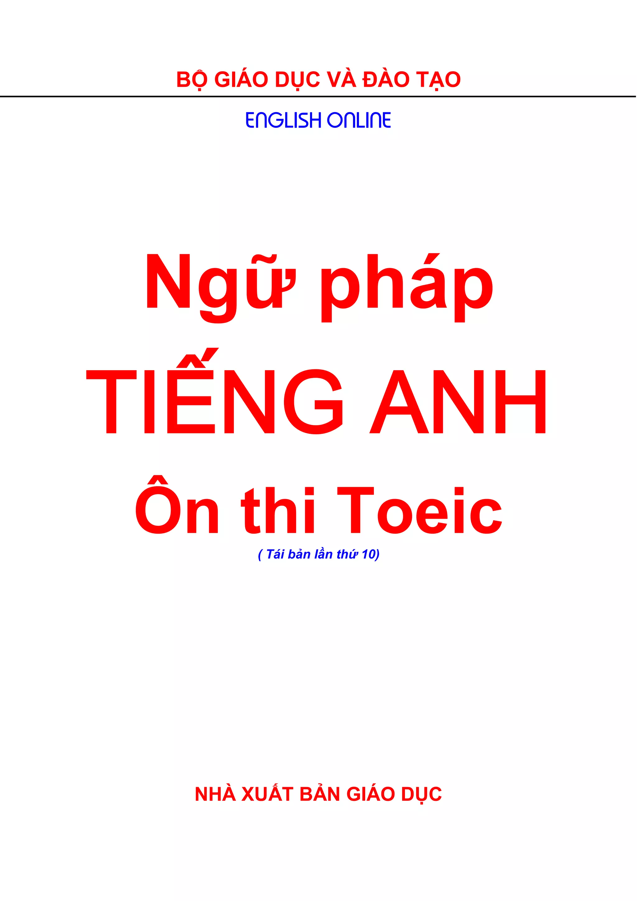 Ngữ pháp tiếng anh ôn thi toeic | PDF