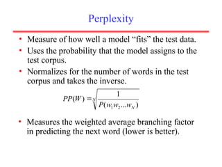 Natural Language Processing: N-Gram Language Models | PPT