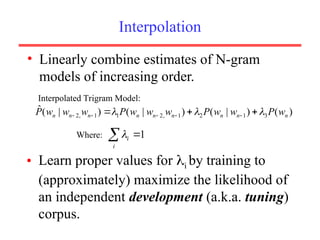 Natural Language Processing: N-Gram Language Models | PPT