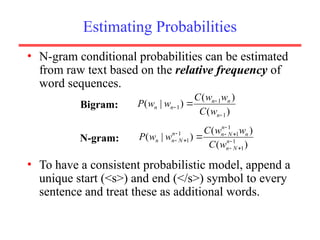 Natural Language Processing: N-Gram Language Models | PPT