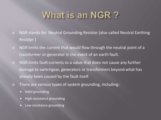 Ngr And Zig Zag Transformerpptx Consumer Electronics Technology