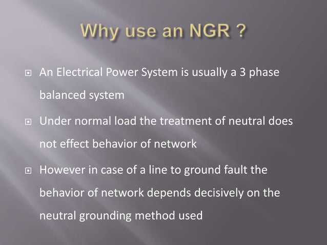 Ngr And Zig Zag Transformerpptx Consumer Electronics Technology