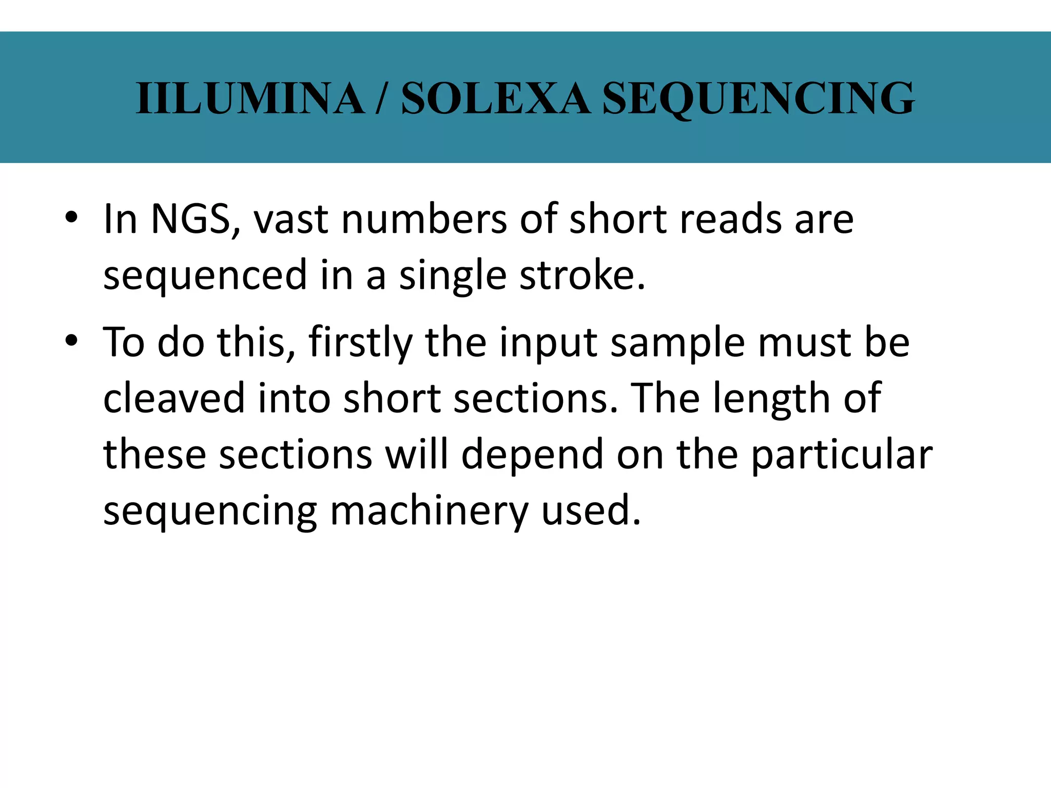 Next generation sequencing | PPTX