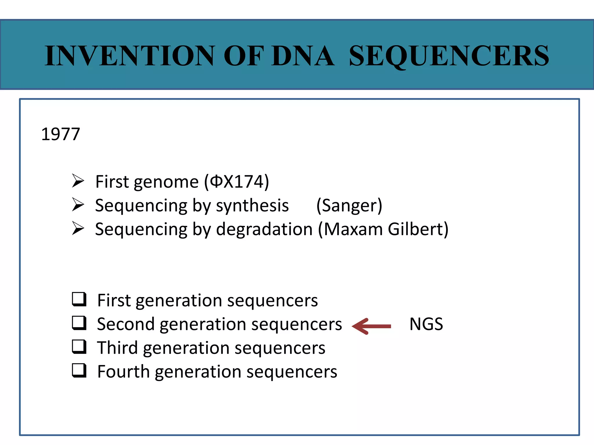 Next generation sequencing | PPTX