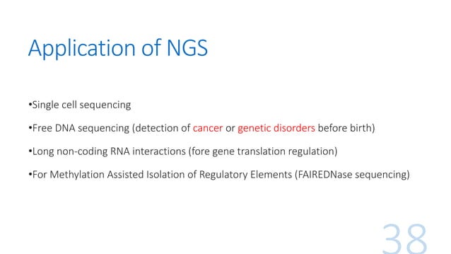 Next Generation Sequence Analysis and genomics | PPT