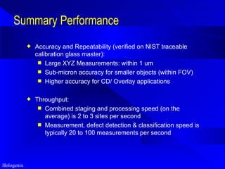 Automated Metrology System | PPT | Technology & Computing
