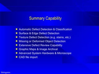 Automated Metrology System | PPT | Technology & Computing