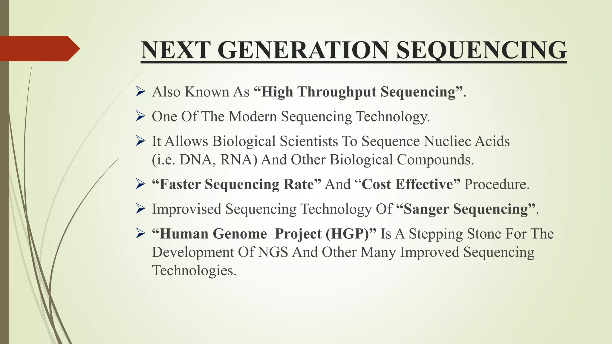 Next Generation Sequencing Ngs Pptx Biological Sciences Science
