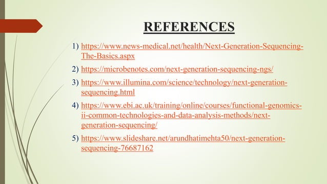 Next Generation Sequencing (NGS) | PPTX | Biological Sciences | Science
