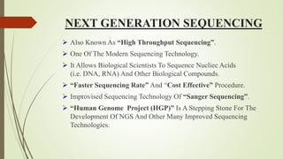 Next Generation Sequencing (NGS) | PPTX