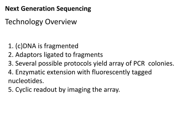 Next Generation Sequencing | PPT