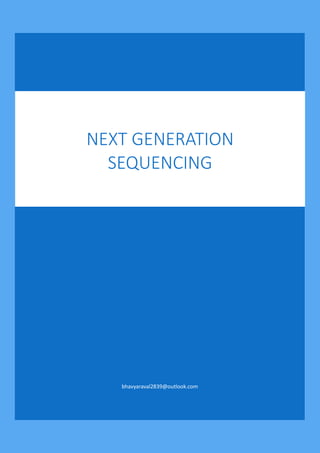 NGS- next generation sequencing methodology | PDF