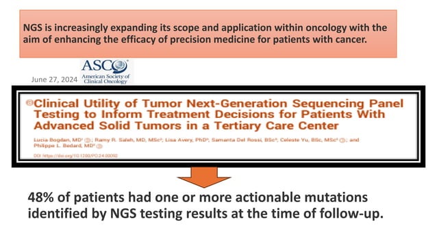 NGS application in Kuwait cancer control center | PPT