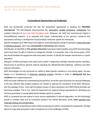 next generation sequencing (recent collection2018) | PDF