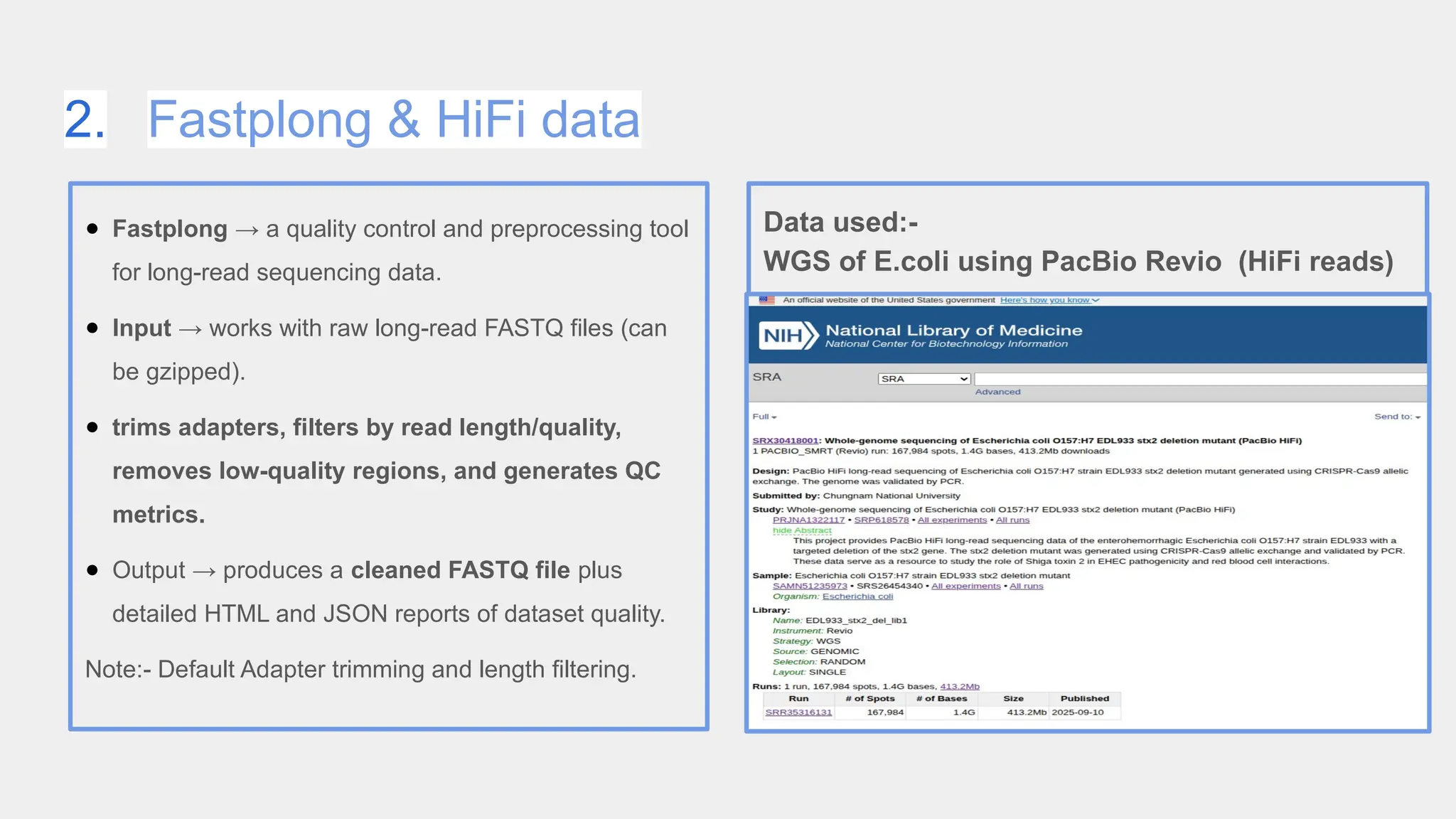 NGSDATA_QC - methods and techniques used to identify, analyze, and ...