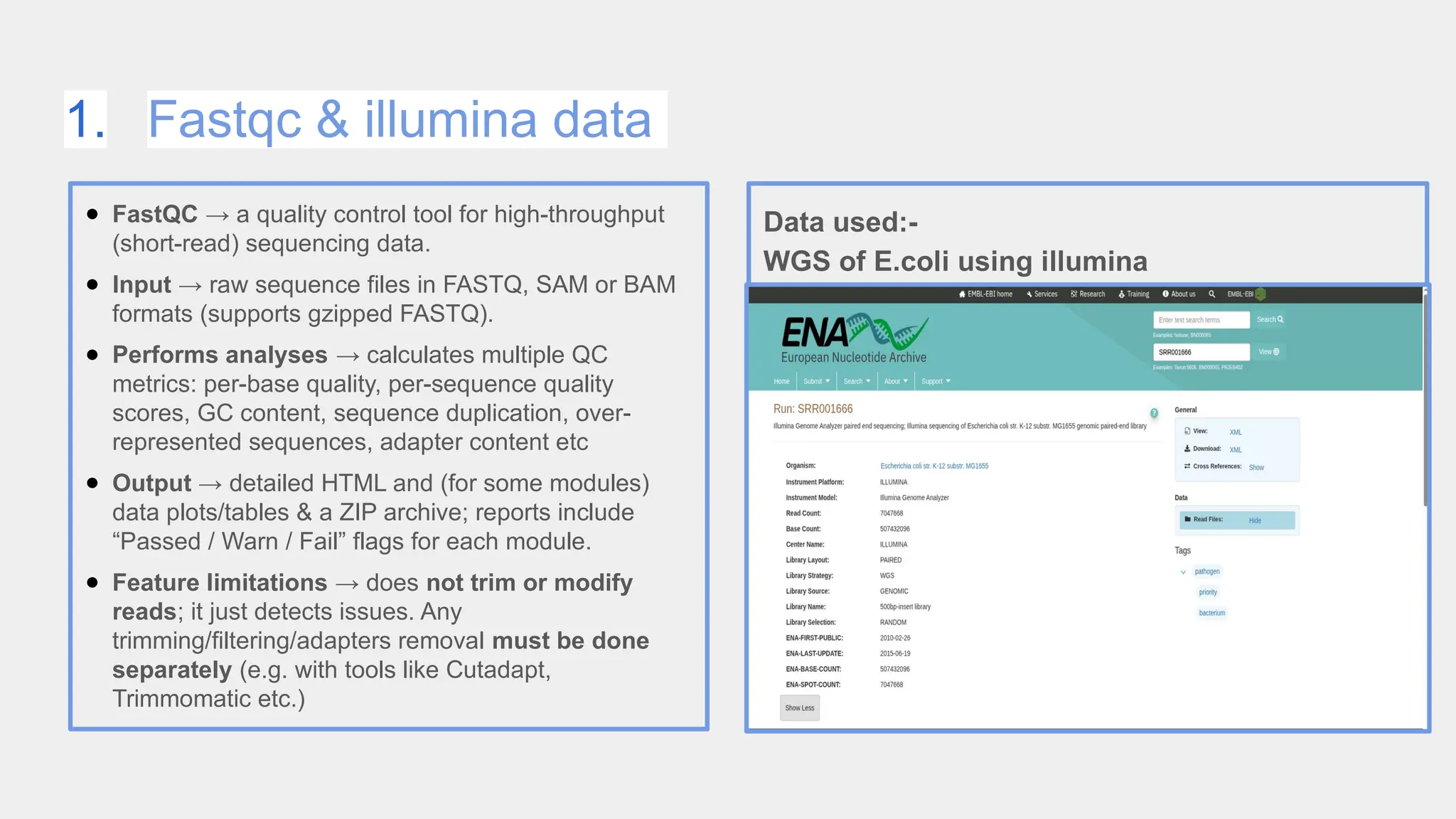 NGSDATA_QC - methods and techniques used to identify, analyze, and ...