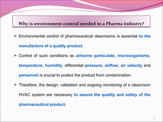 Environmental Control in Pharma industry | PPT