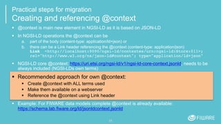 FIWARE Global Summit - NGSI-LD – an Evolution from NGSIv2 | PDF