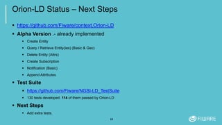 FIWARE Global Summit - NGSI-LD – an Evolution from NGSIv2 | PDF