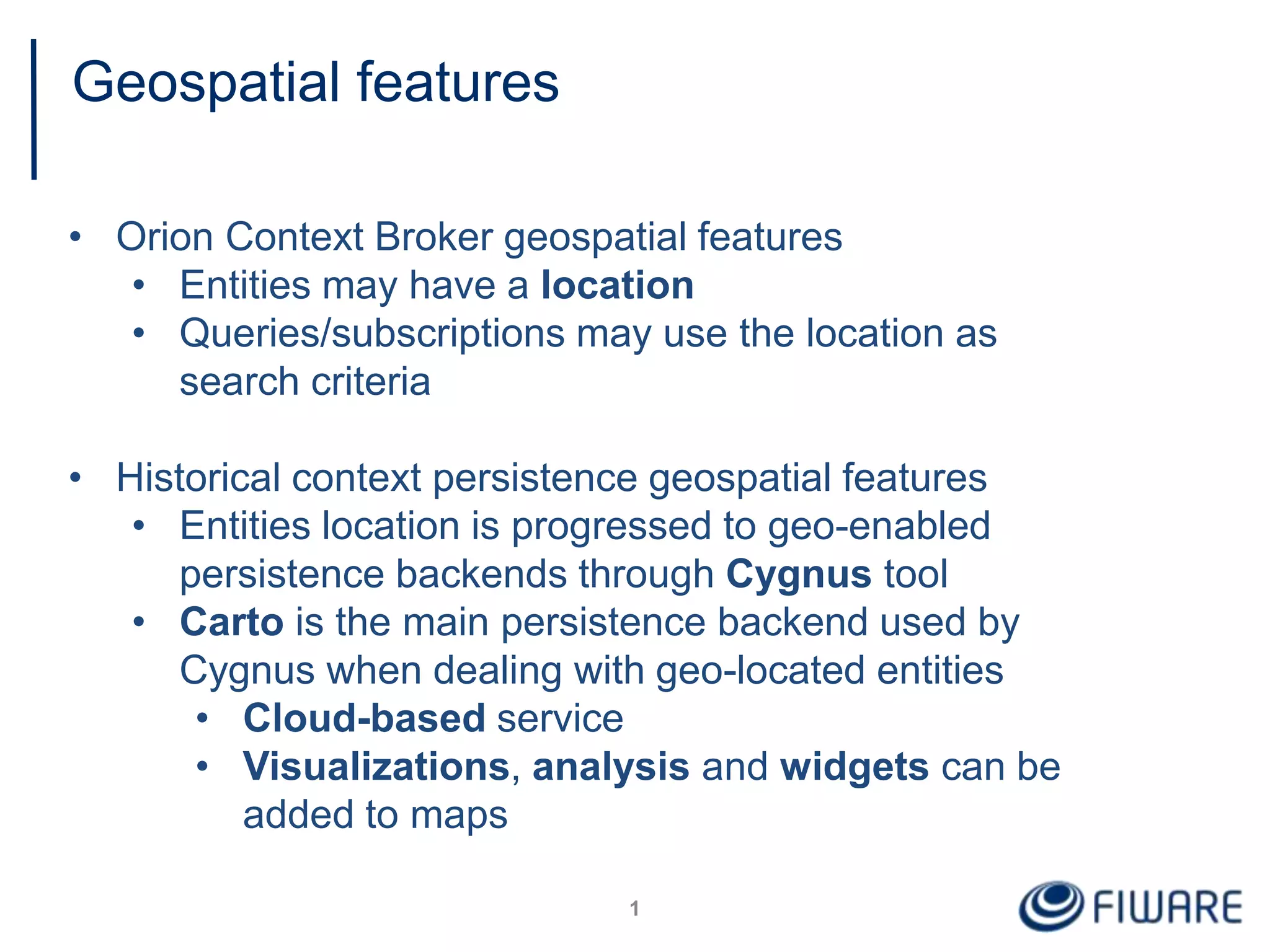 NGSI: Geoqueries & Carto integration | PPT