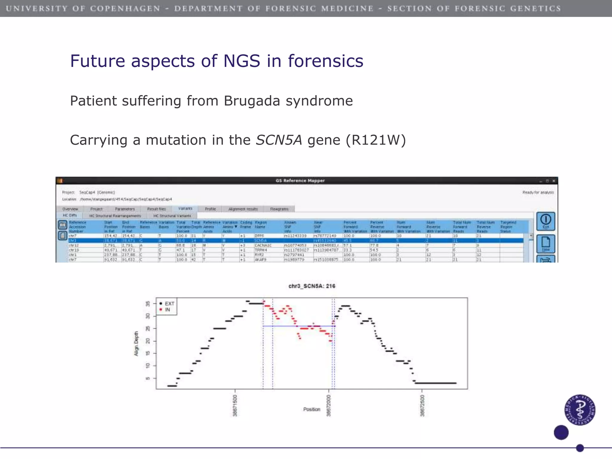 NGS in Forensics Genetics – examples using the GS Junior. Sponsored by ...