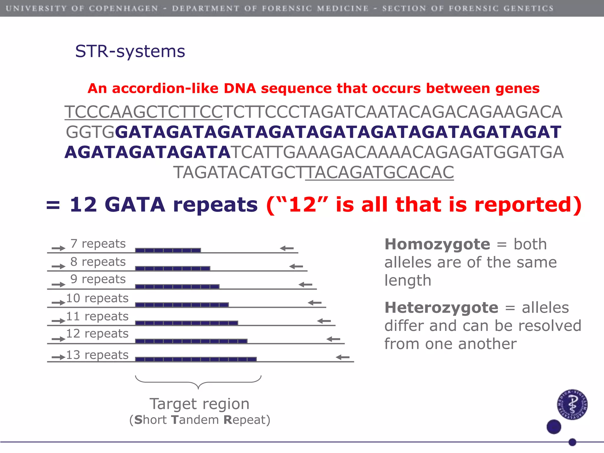 NGS in Forensics Genetics – examples using the GS Junior. Sponsored by ...
