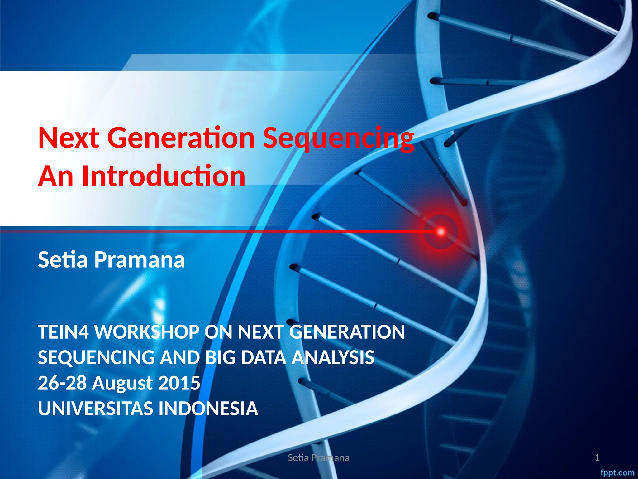 Sequencing Technologies overview from sanger to NGS | PPTX