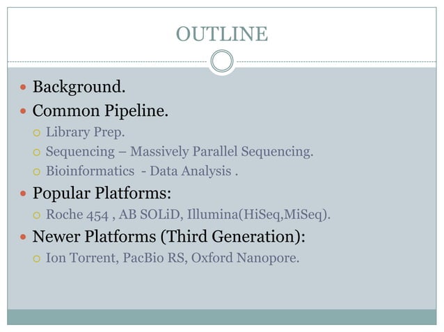 A Comparison of NGS Platforms. | PPT