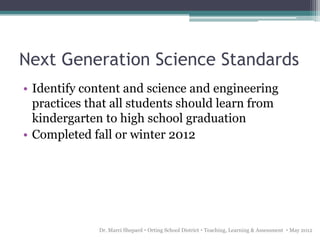 Next Generation Science Standards | PPT