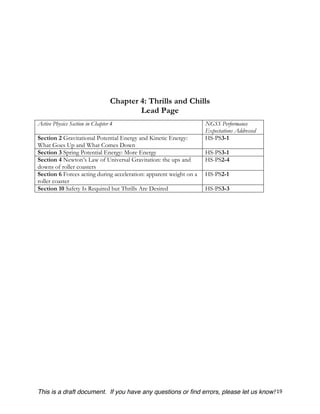NGSS Active Physics Alignment by chapter updated 6/1/15 | PDF