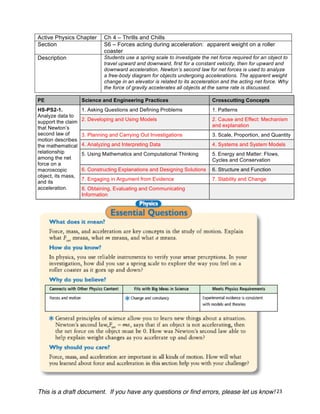 NGSS Active Physics Alignment by chapter updated 6/1/15 | PDF