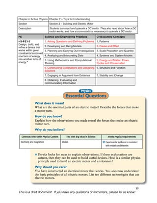 NGSS Active Physics Alignment by chapter updated 6/1/15 | PDF