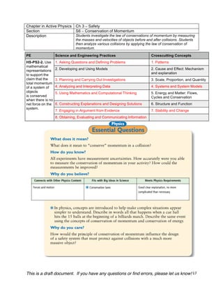 NGSS Active Physics Alignment by Chapter updated 6/3/15 | PDF