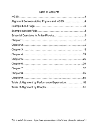 NGSS Active Physics Alignment by Chapter updated 6/3/15 | PDF