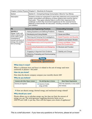 NGSS Active Physics Alignment by Chapter updated 6/3/15 | PDF