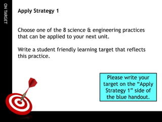 Applying Formative Assessment Strategies 1 & 5 to the NGSS | PPTX