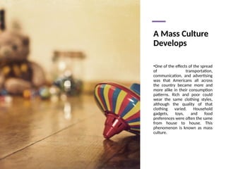 Topic 9.6: Industry and Immigration (New Ways of Life) | PPTX